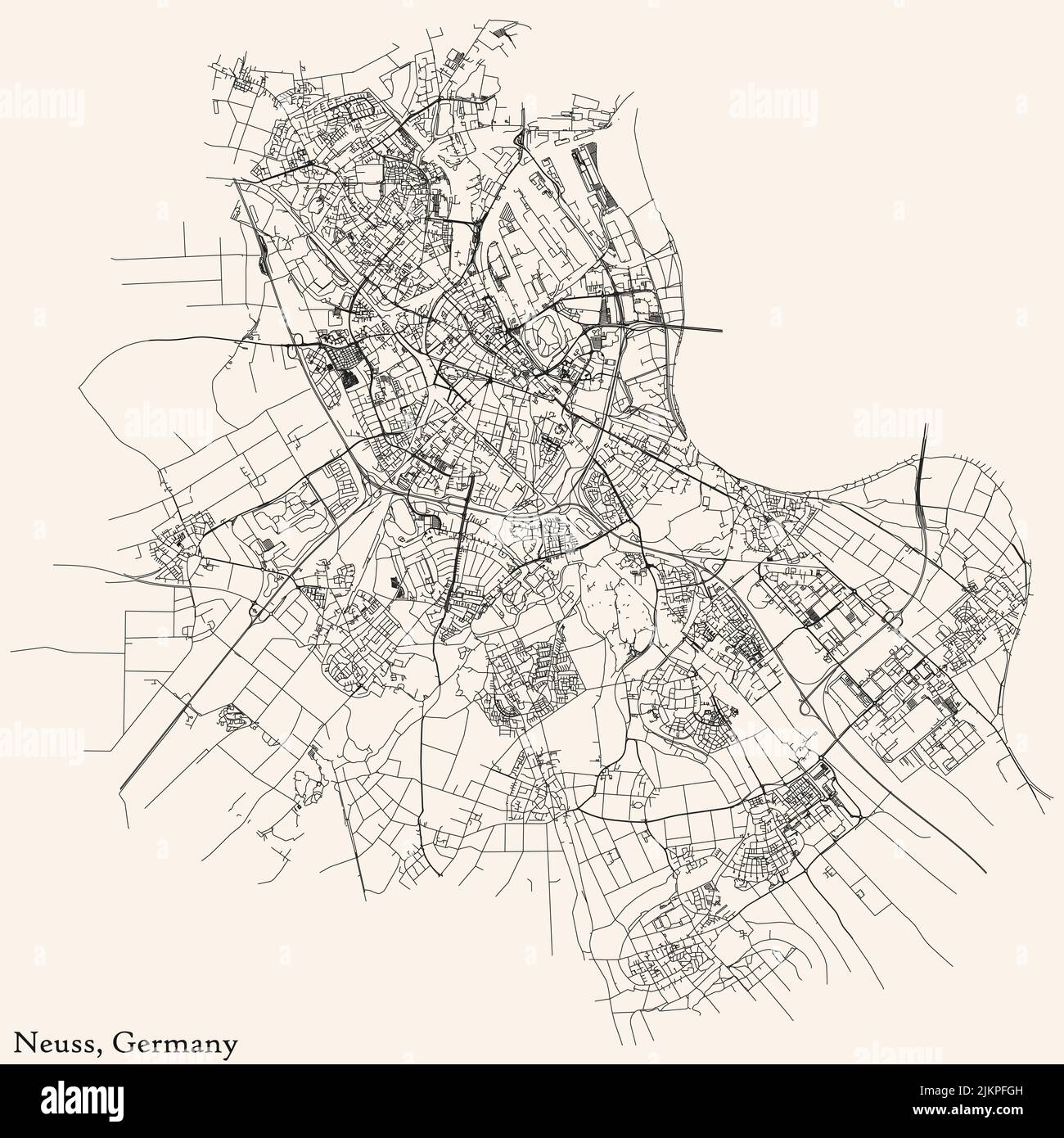 Neuss map hi-res stock photography and images - Alamy