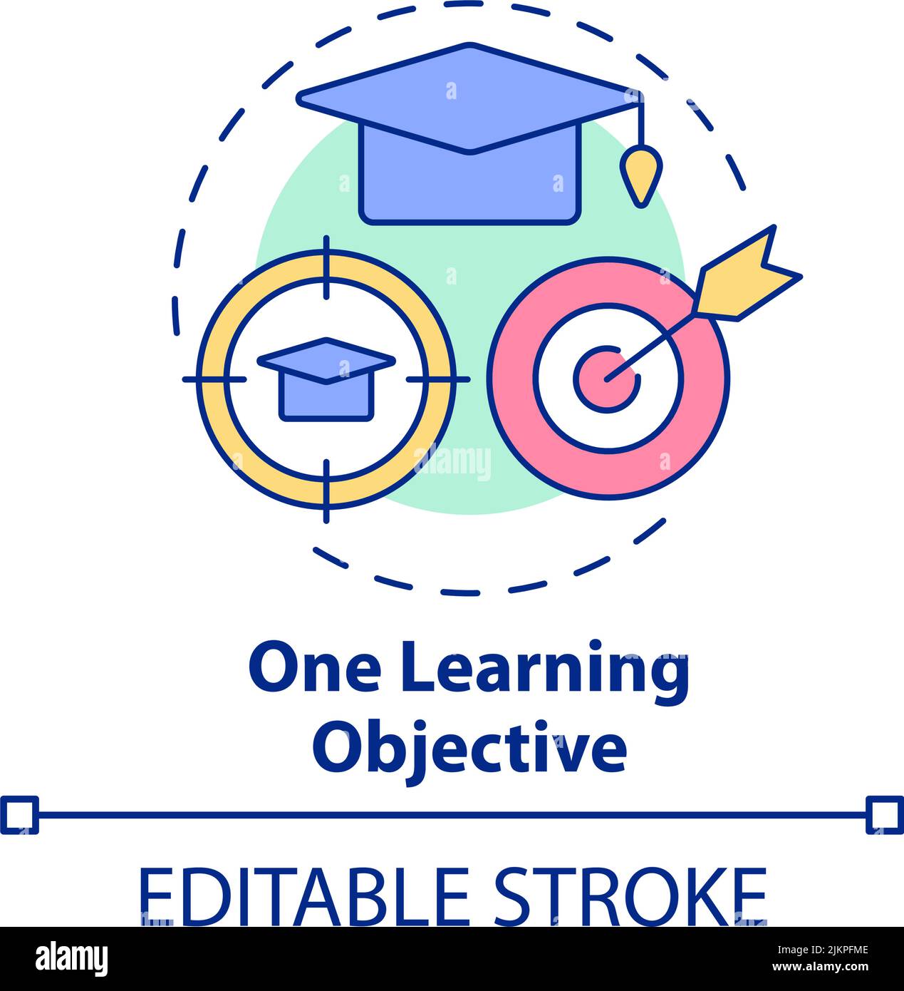 One learning objective concept icon Stock Vector Image & Art - Alamy