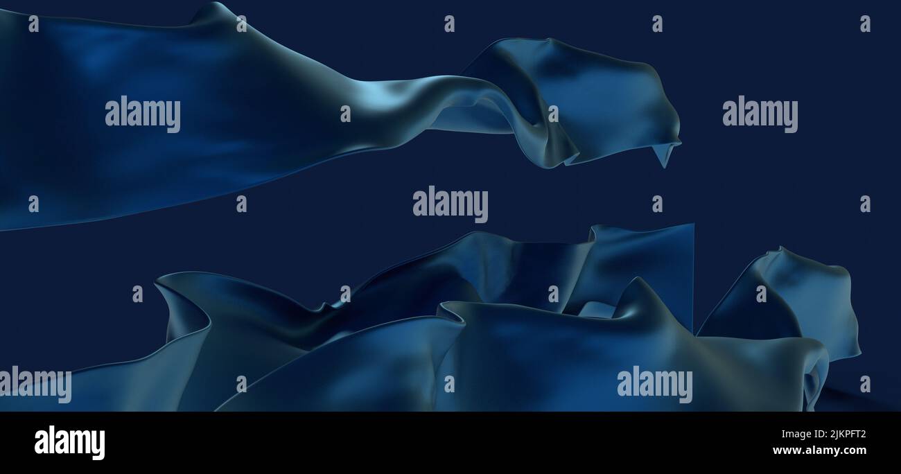 a 3d rendering of abstract blue and navy blue wave background Stock ...
