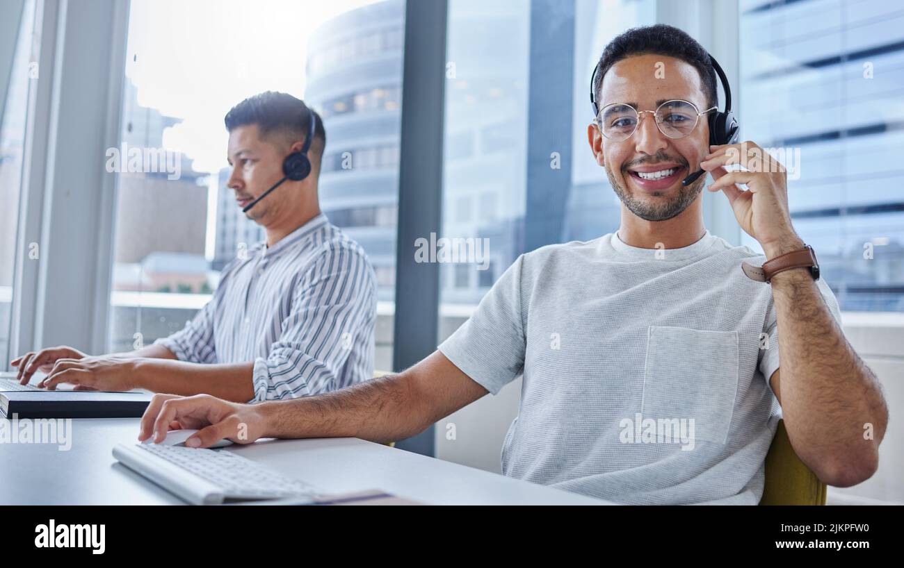 Were so happy to be of service. two business colleagues working ...