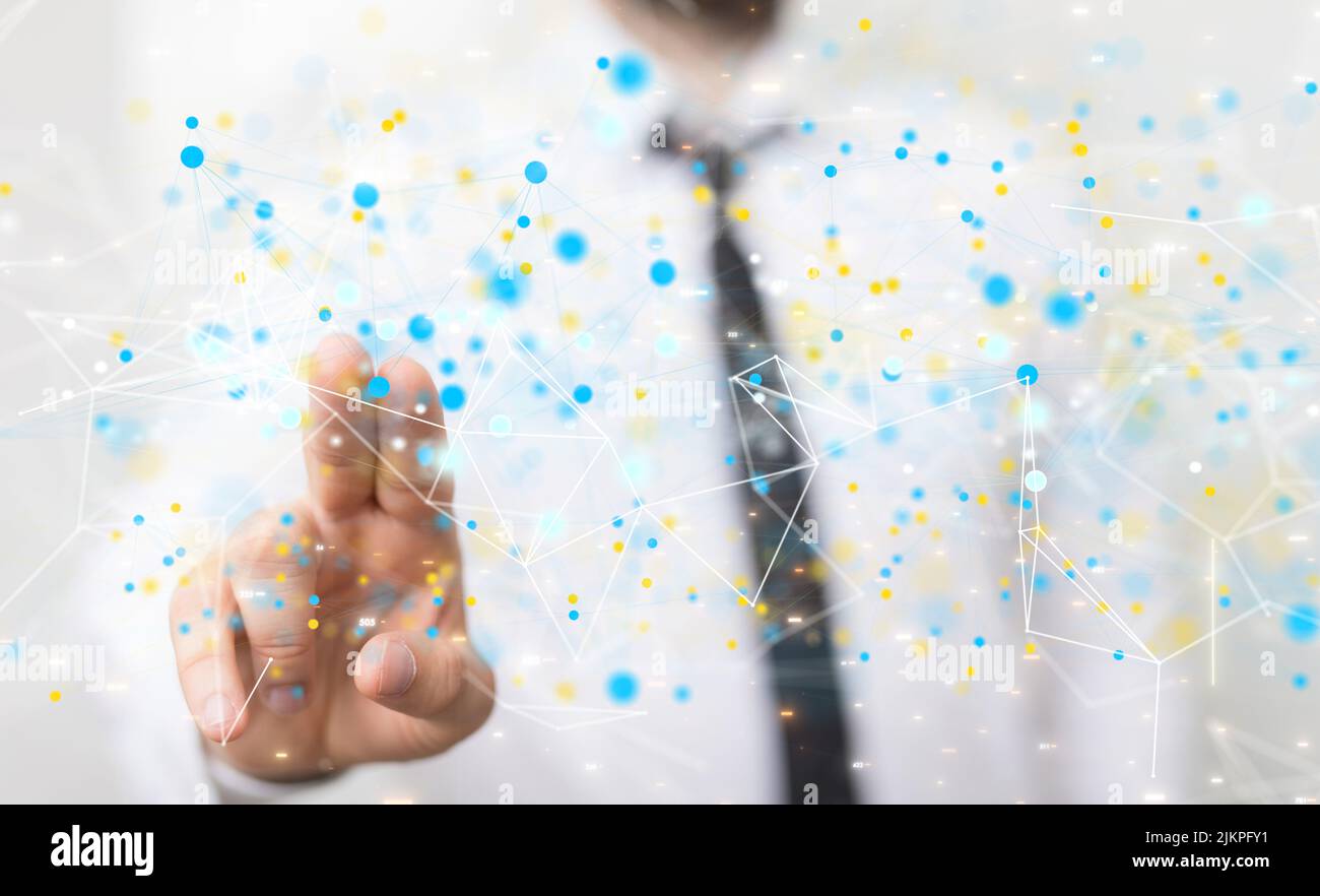 a 3d design of people network structure HR - Human resources management ...