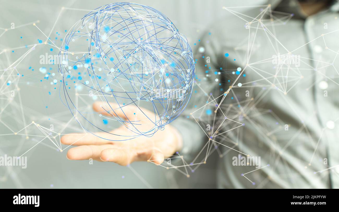 a 3d concept of conference Digital Network and data Stock Photo - Alamy