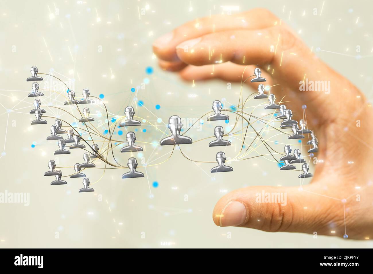 a 3d design of digital hierarchy connection team group net Stock Photo ...