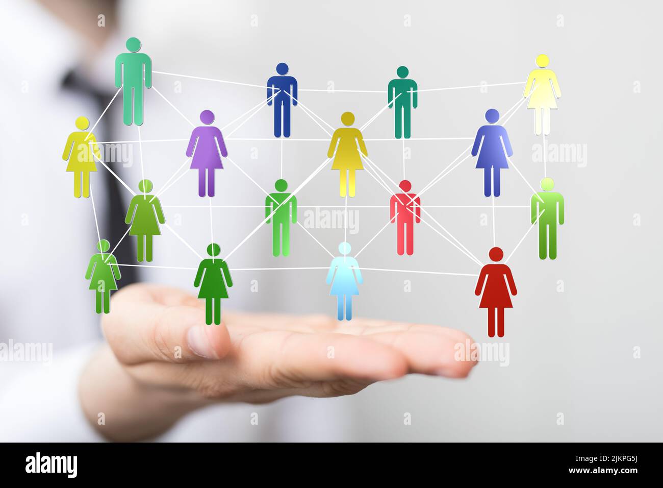 An organization chart team concept networking illustration Stock Photo ...