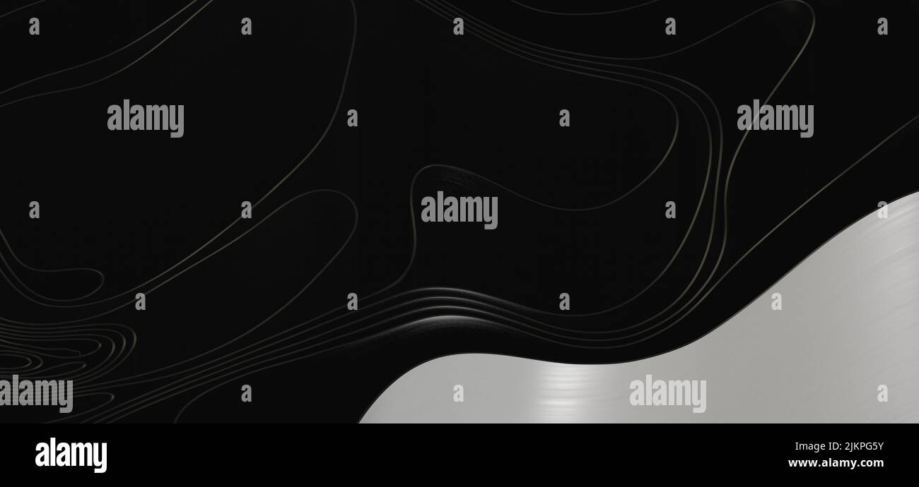 An abstract Dynamic Black Background with Various Shape Design Stock ...
