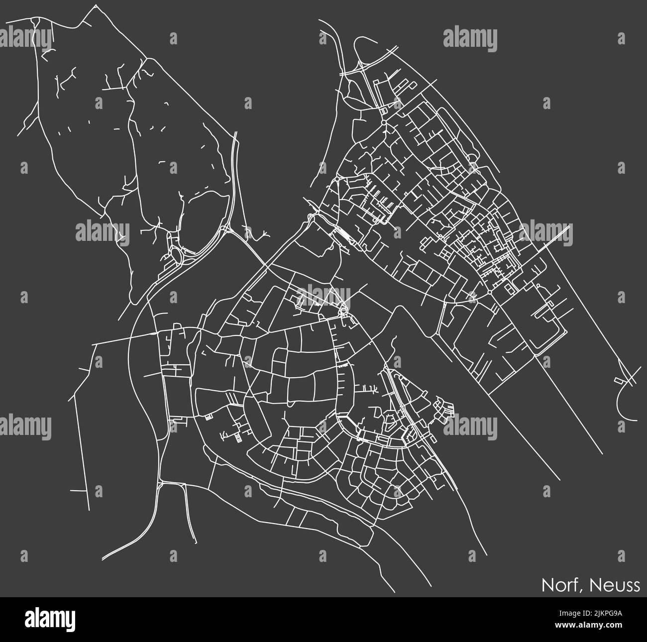 Street roads map of the NORF DISTRICT, NEUSS Stock Vector Image & Art ...