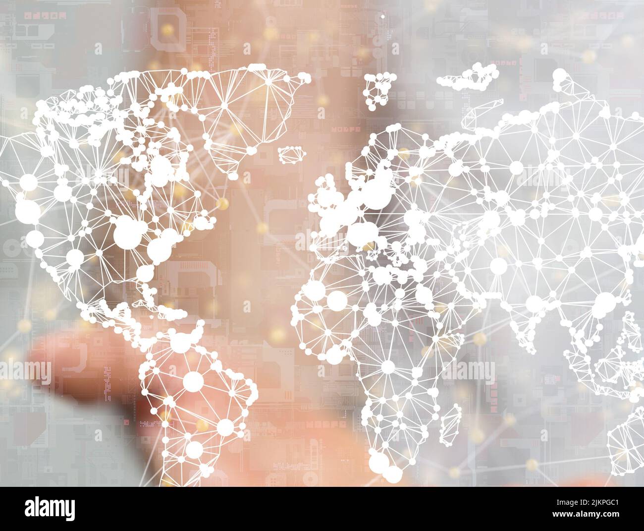 Illustrated world map hi-res stock photography and images - Alamy