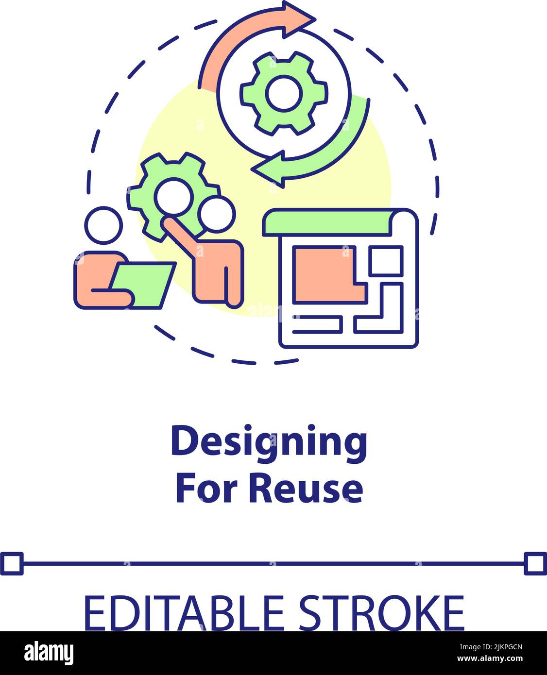Designing for reuse concept icon Stock Vector Image & Art - Alamy