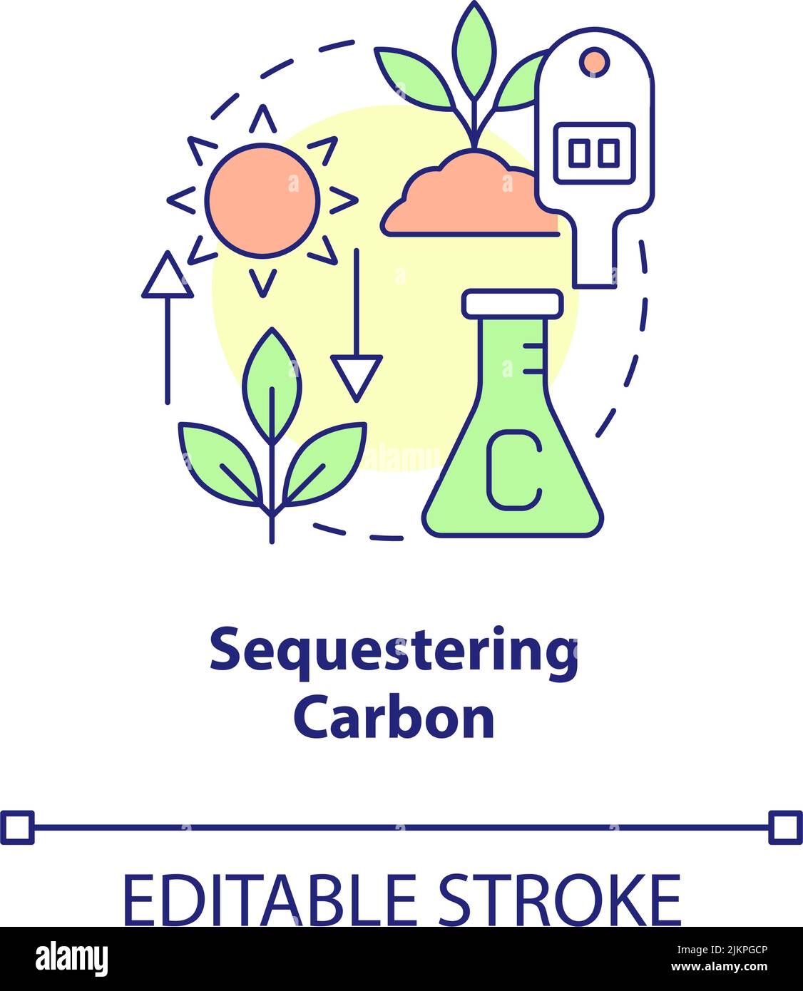 Sequestering carbon concept icon Stock Vector Image & Art - Alamy
