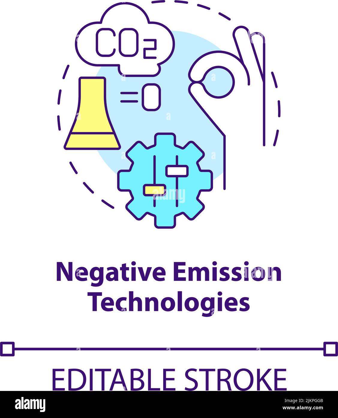 Negative emission technologies concept icon Stock Vector Image & Art ...