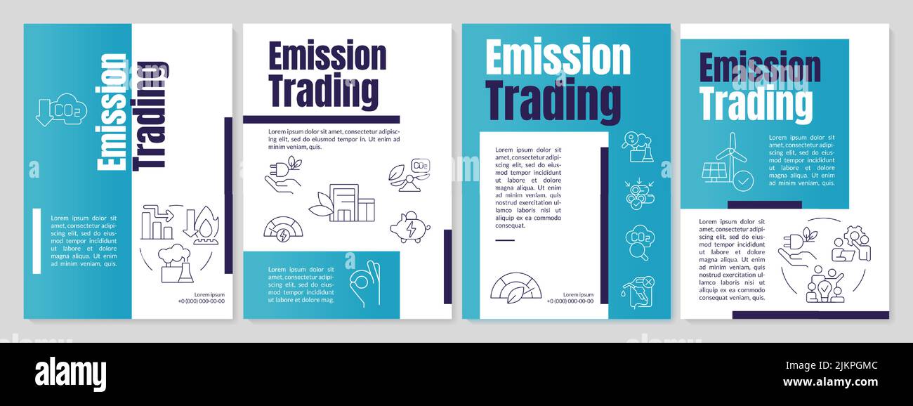 Cap and trade blue brochure template Stock Vector Image & Art - Alamy