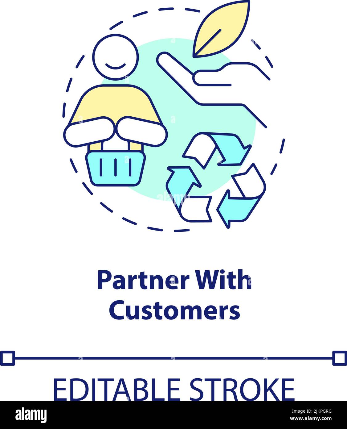 Partner with customers concept icon Stock Vector Image & Art - Alamy