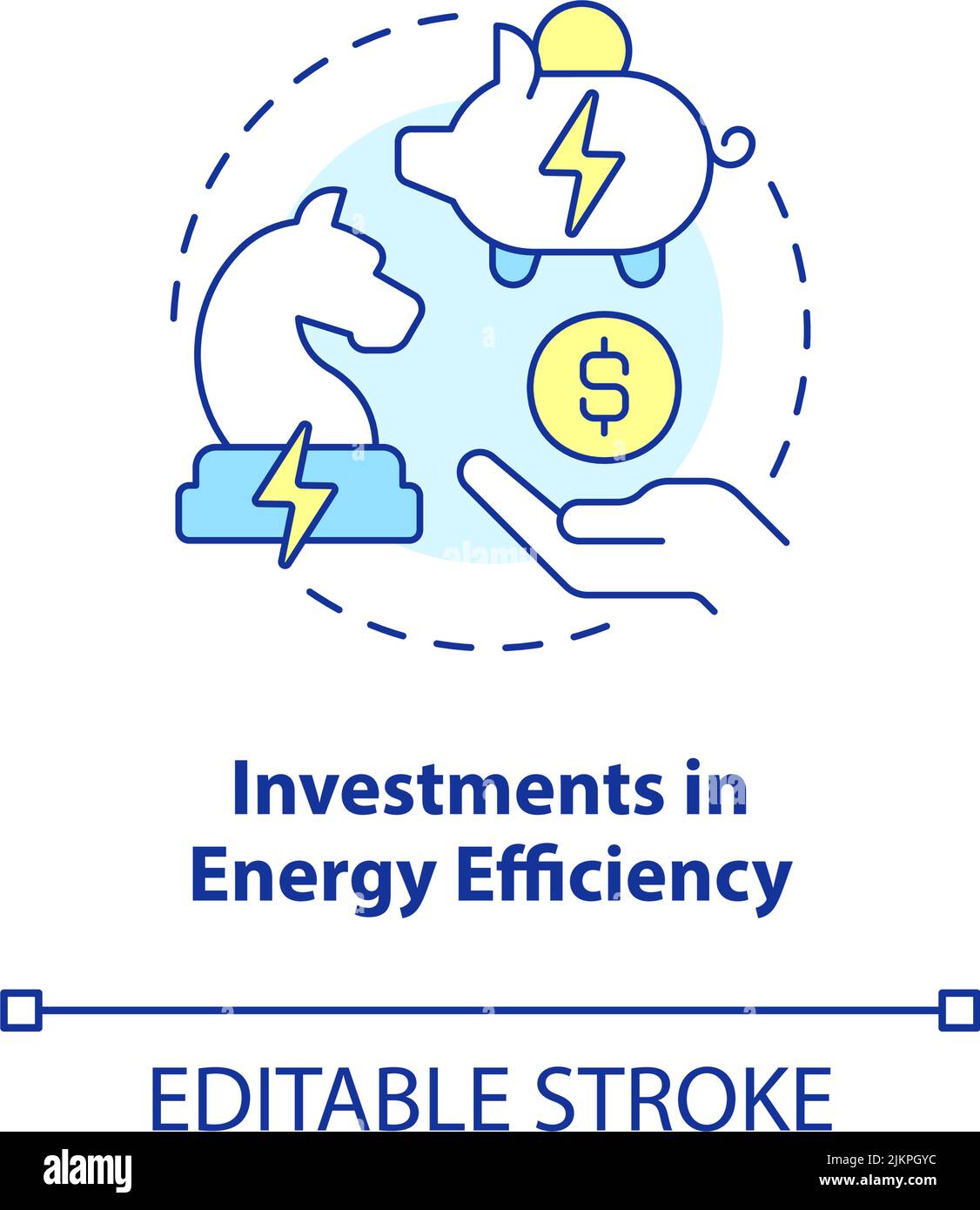 Investments in energy efficiency concept icon Stock Vector Image & Art ...