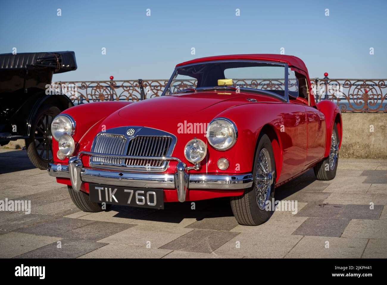 Red MG MGA cabriolet 1960 displayed at the Bray Vintage Car Club ...