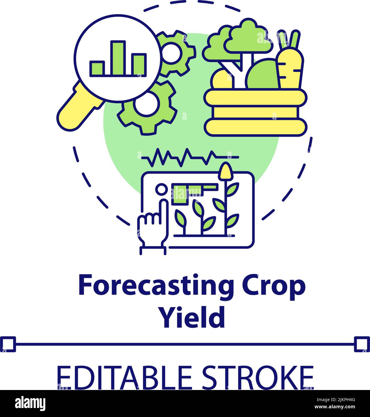 Forecasting Crop Yield Concept Icon Stock Vector Image And Art Alamy
