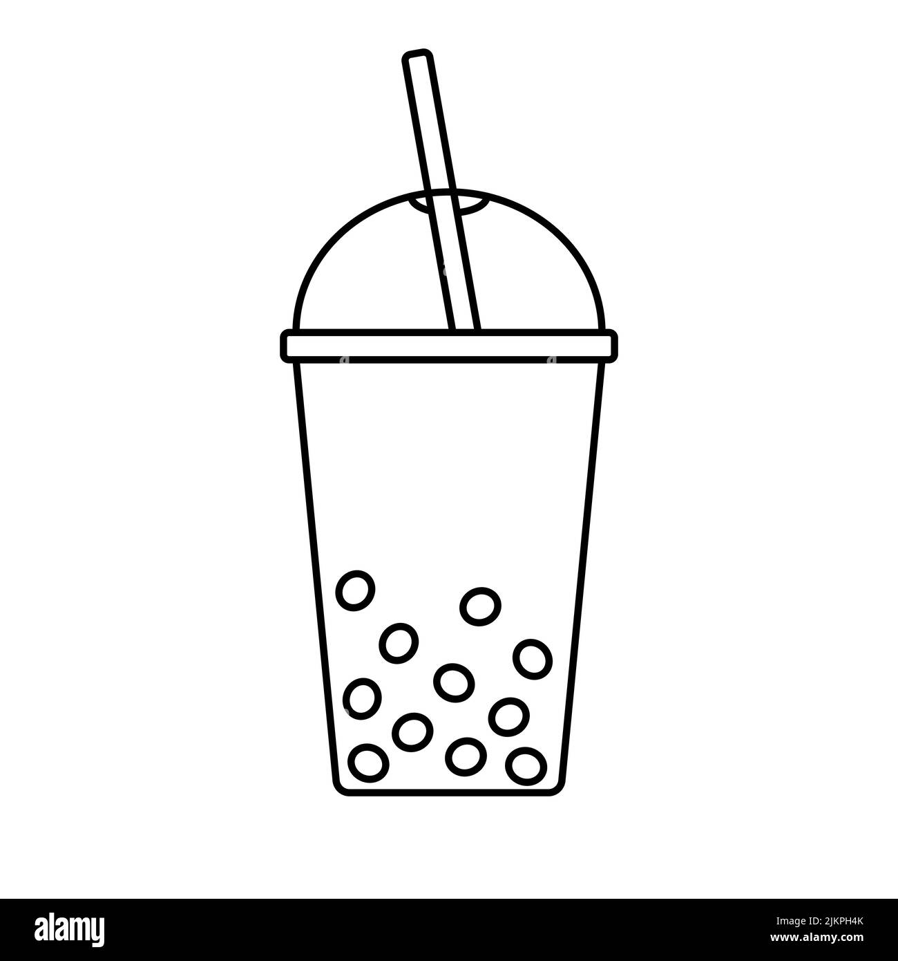 Bubble Tea Clipart Black And White