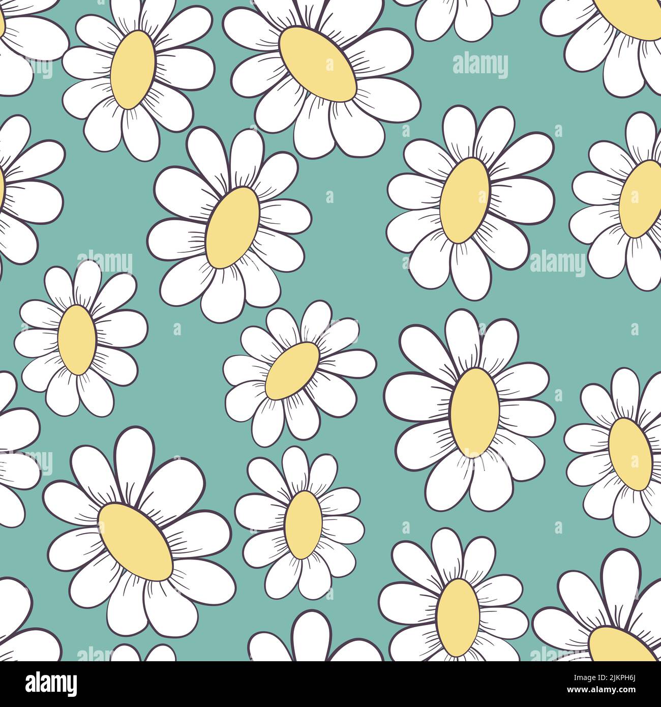 Seamless floral pattern based on traditional folk art ornaments ...