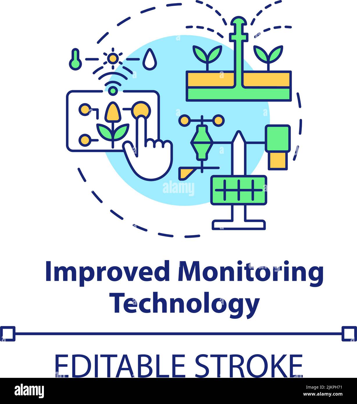 Improved monitoring technology concept icon Stock Vector Image & Art ...