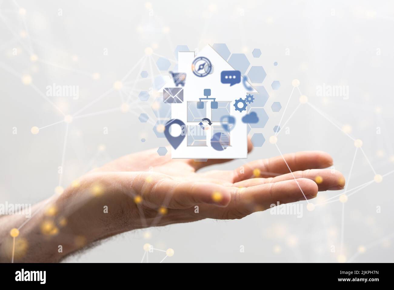 Smart house concept icons control hi-res stock photography and images - Alamy