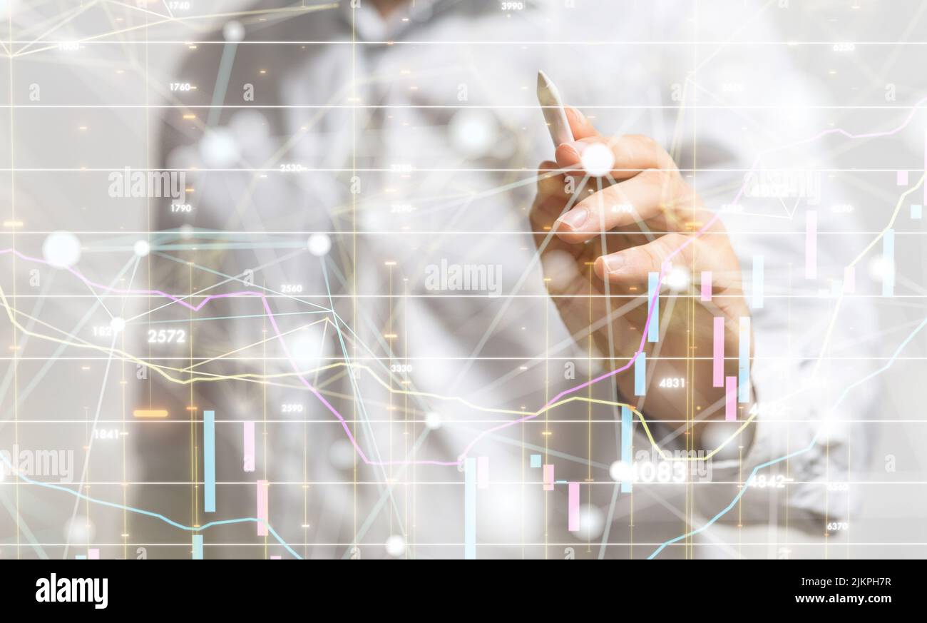 Stock market data growth chart hi-res stock photography and images - Alamy