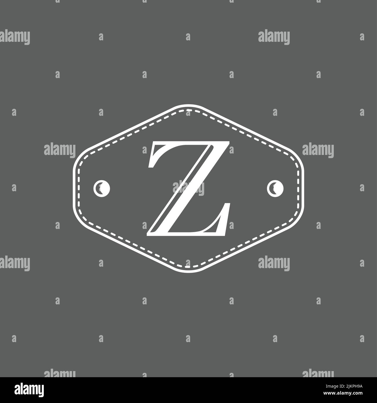 Letter Z with vintage style and box frame. Creative design Letters in ...