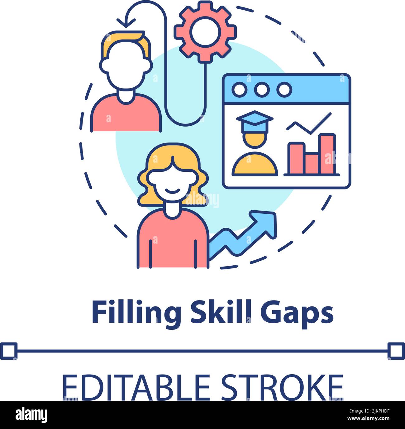 Filling skill gaps concept icon Stock Vector Image & Art - Alamy