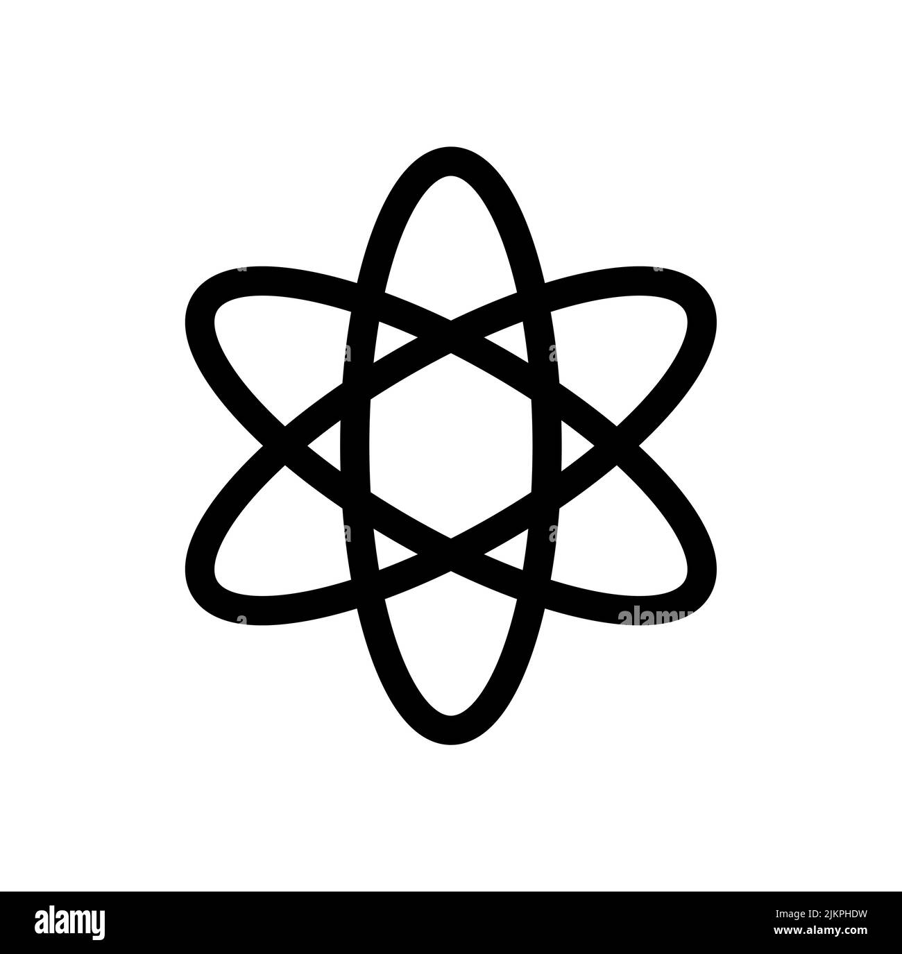 The atom icon on isolated white background Stock Vector Image & Art - Alamy