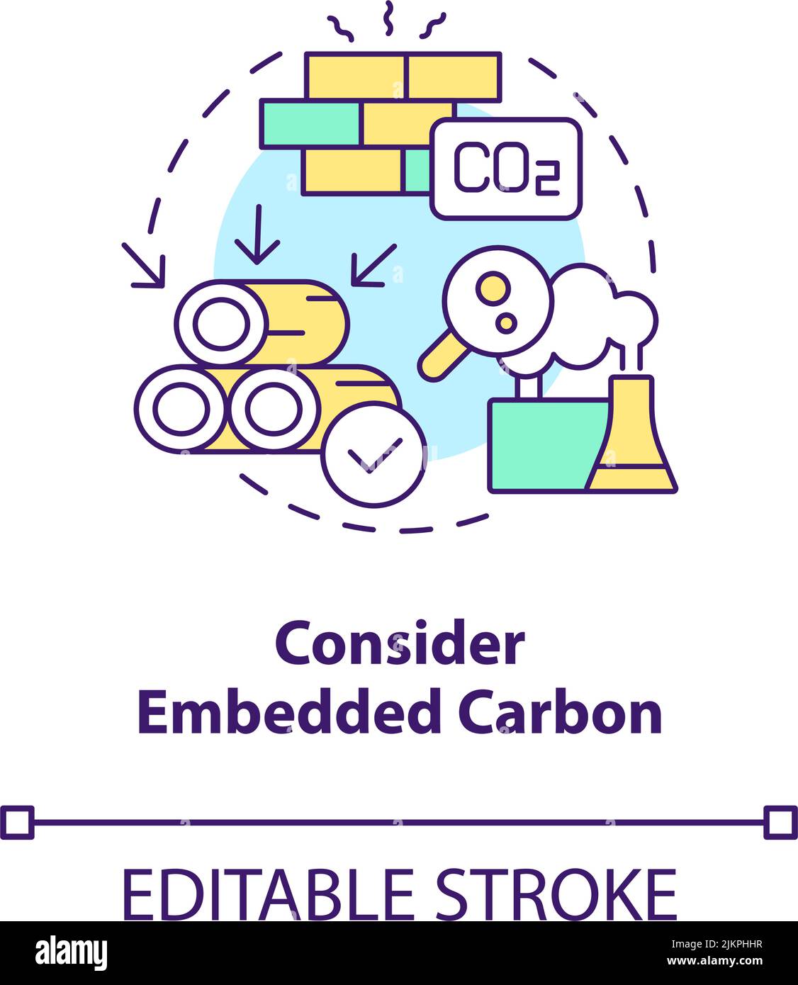 Consider embedded carbon concept icon Stock Vector Image & Art - Alamy