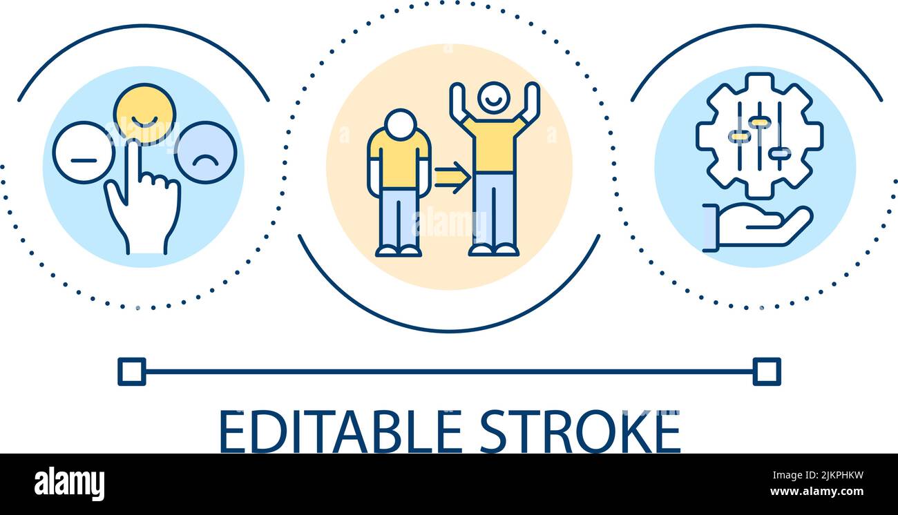 Manage emotions loop concept icon Stock Vector Image & Art - Alamy