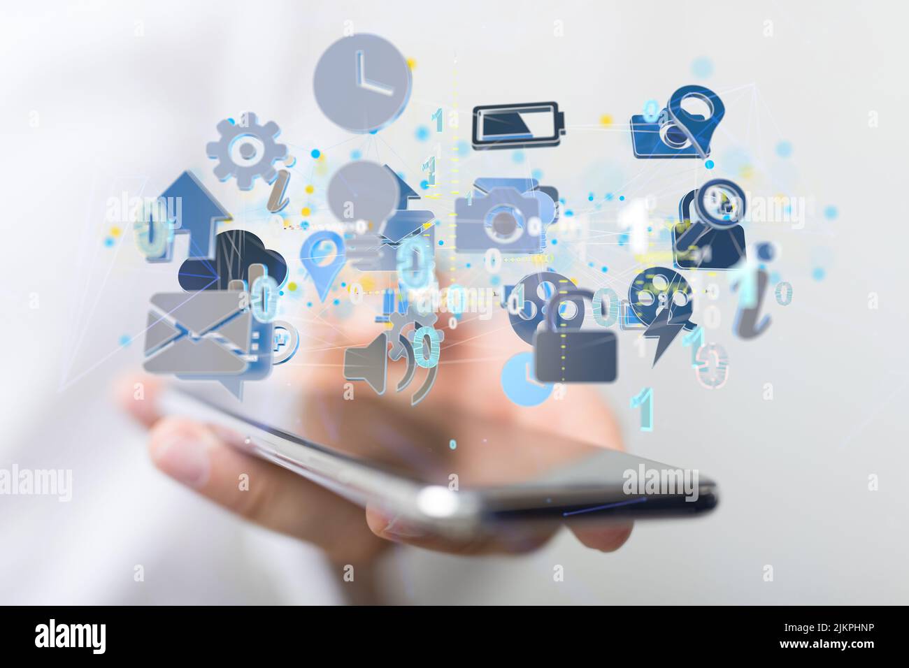 Big data cloud digital 3d Stock Photo - Alamy