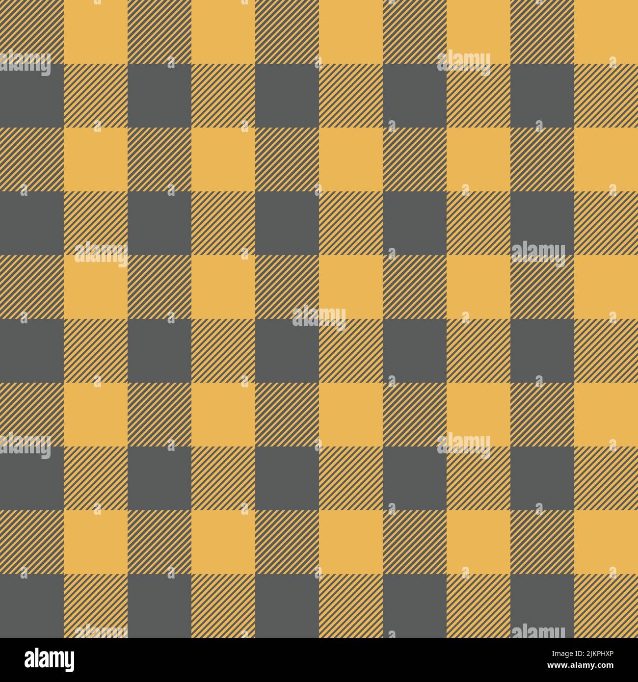 Yellow and grey Scotland textile seamless pattern. Fabric texture check ...