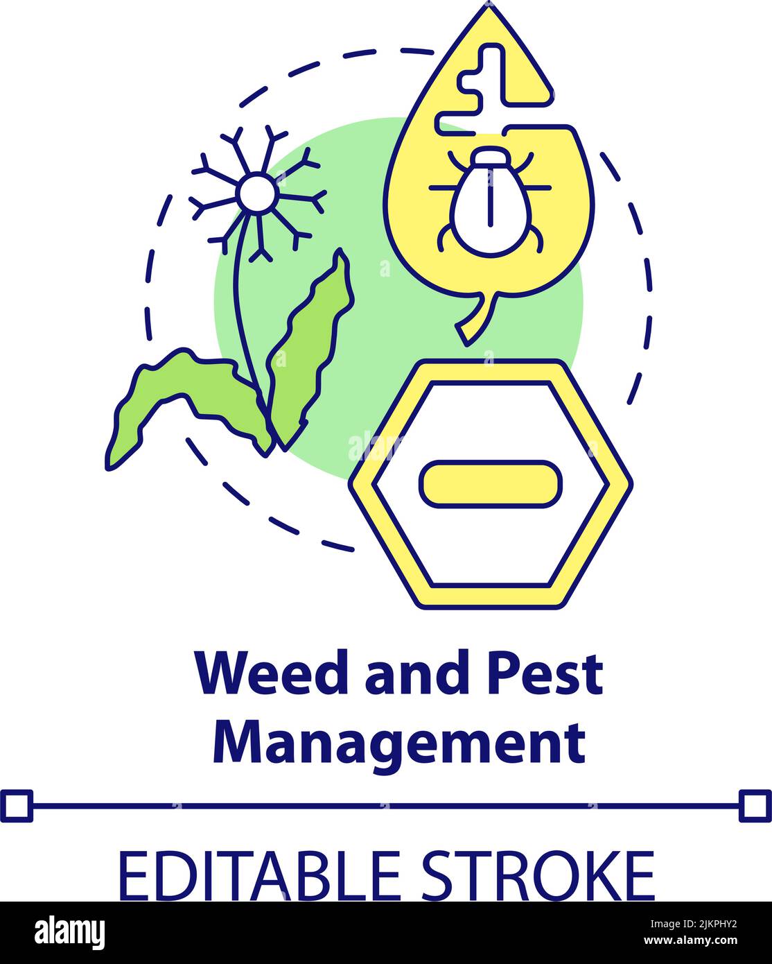 Weed and pest management concept icon Stock Vector Image & Art - Alamy