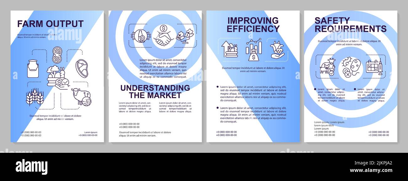 Maximising farm output blue brochure template Stock Vector Image & Art ...