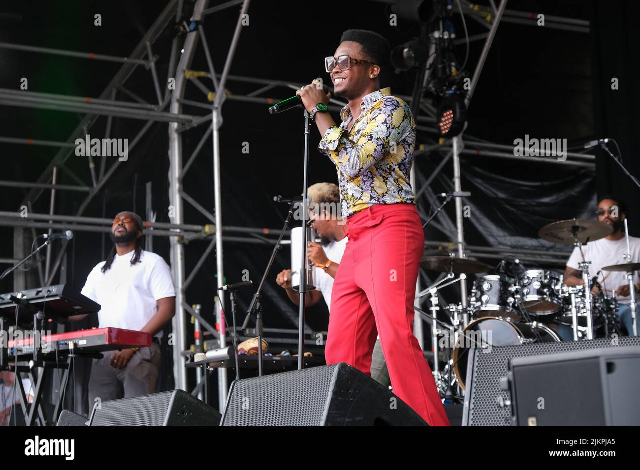 Erik Rodríguez, known as Cimafunk performing on stage during the 40th ...