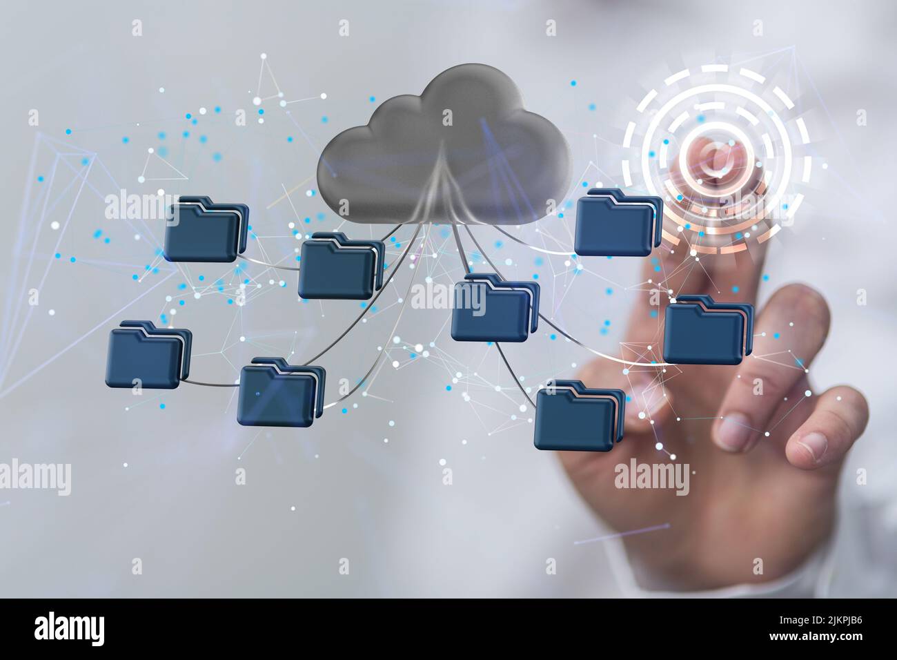 Big data cloud digital 3d Stock Photo - Alamy