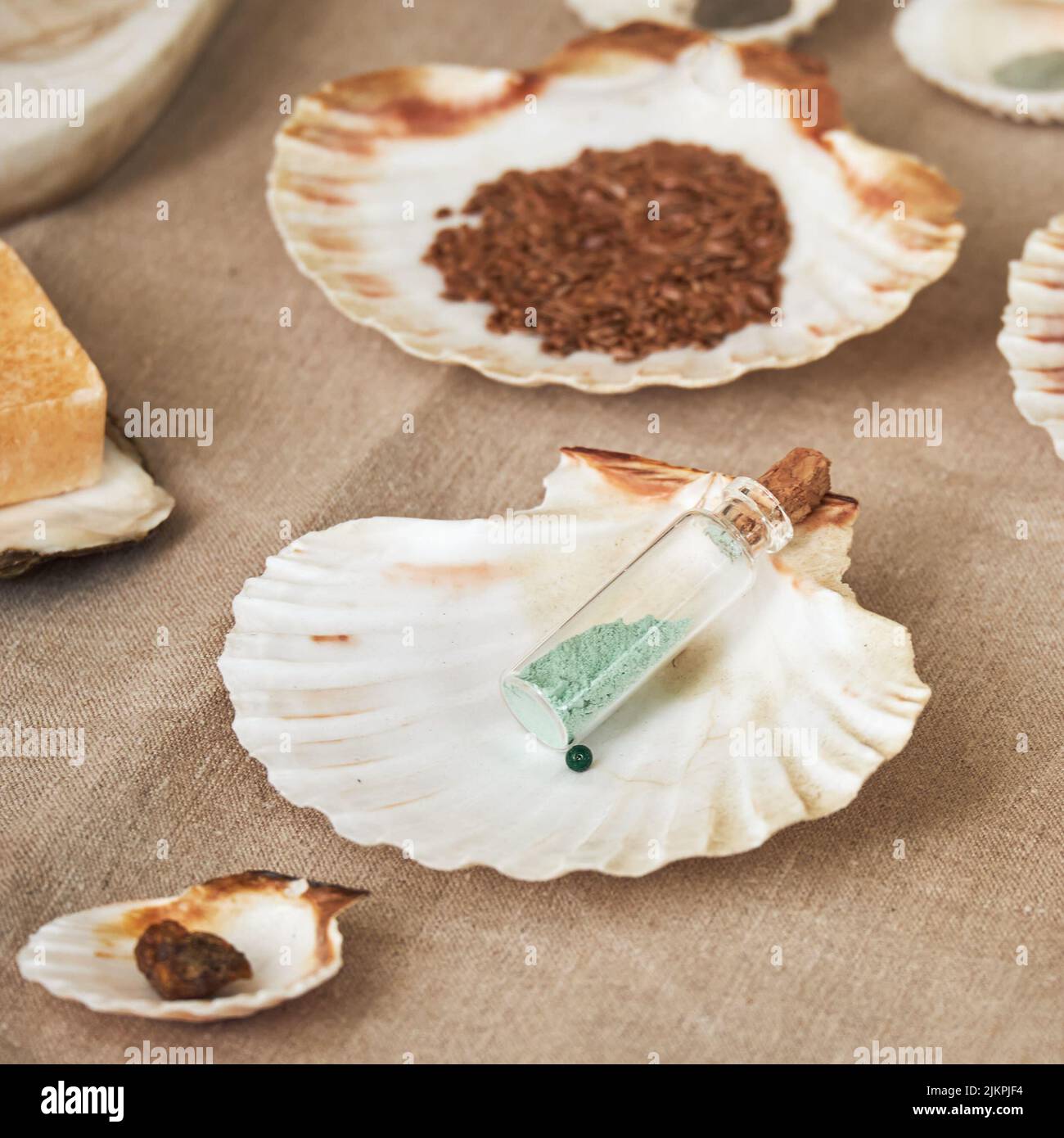 Ancient Roman cosmetics, retro perfume and vintage bath accessories ...