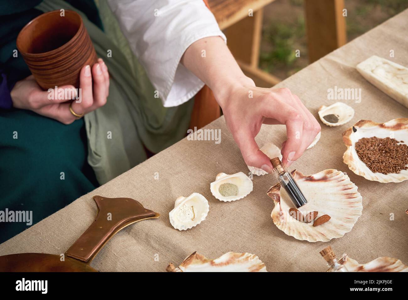 Ancient Roman cosmetics, retro perfume and vintage bath accessories ...