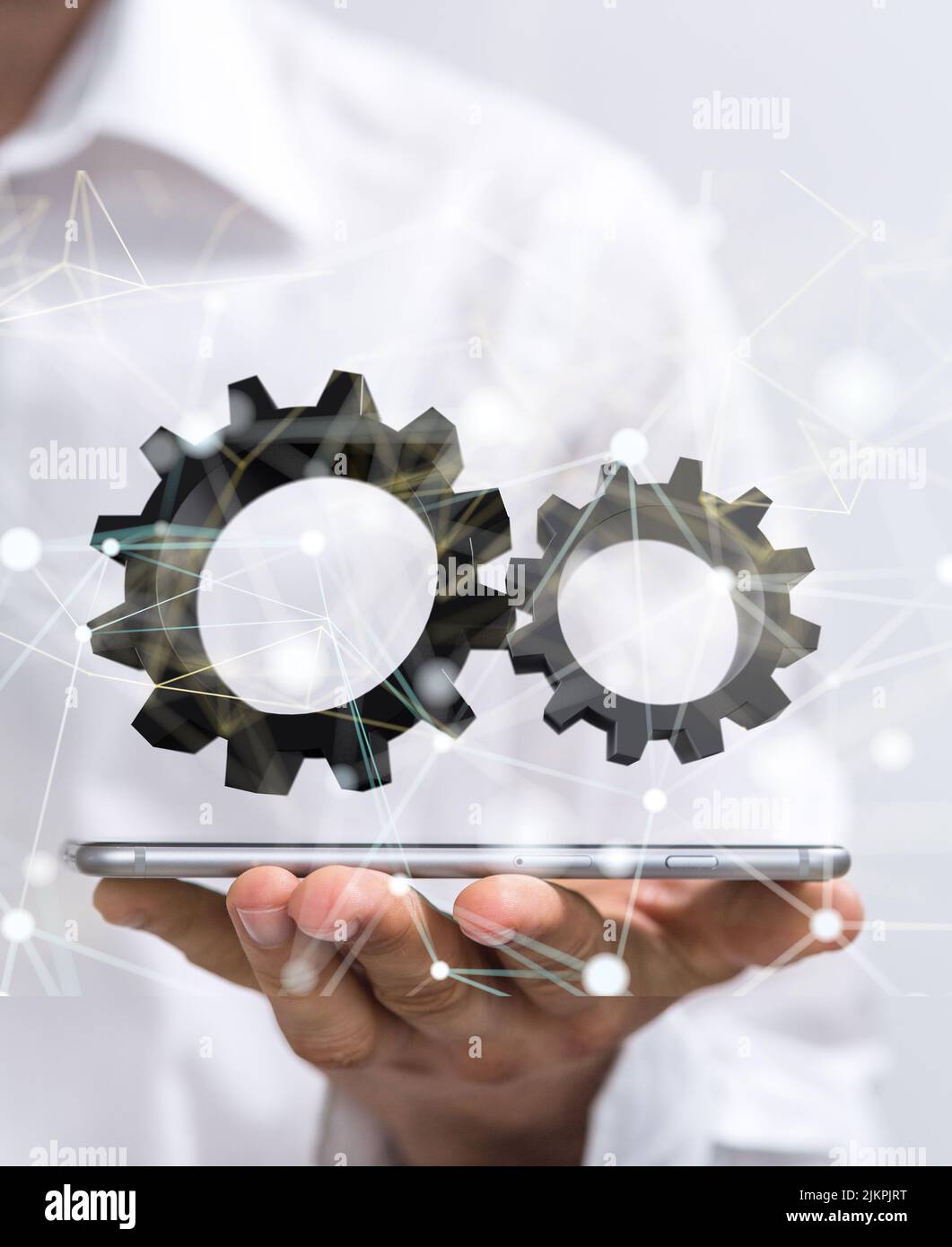 3d smartphone gears on hi-res stock photography and images - Alamy