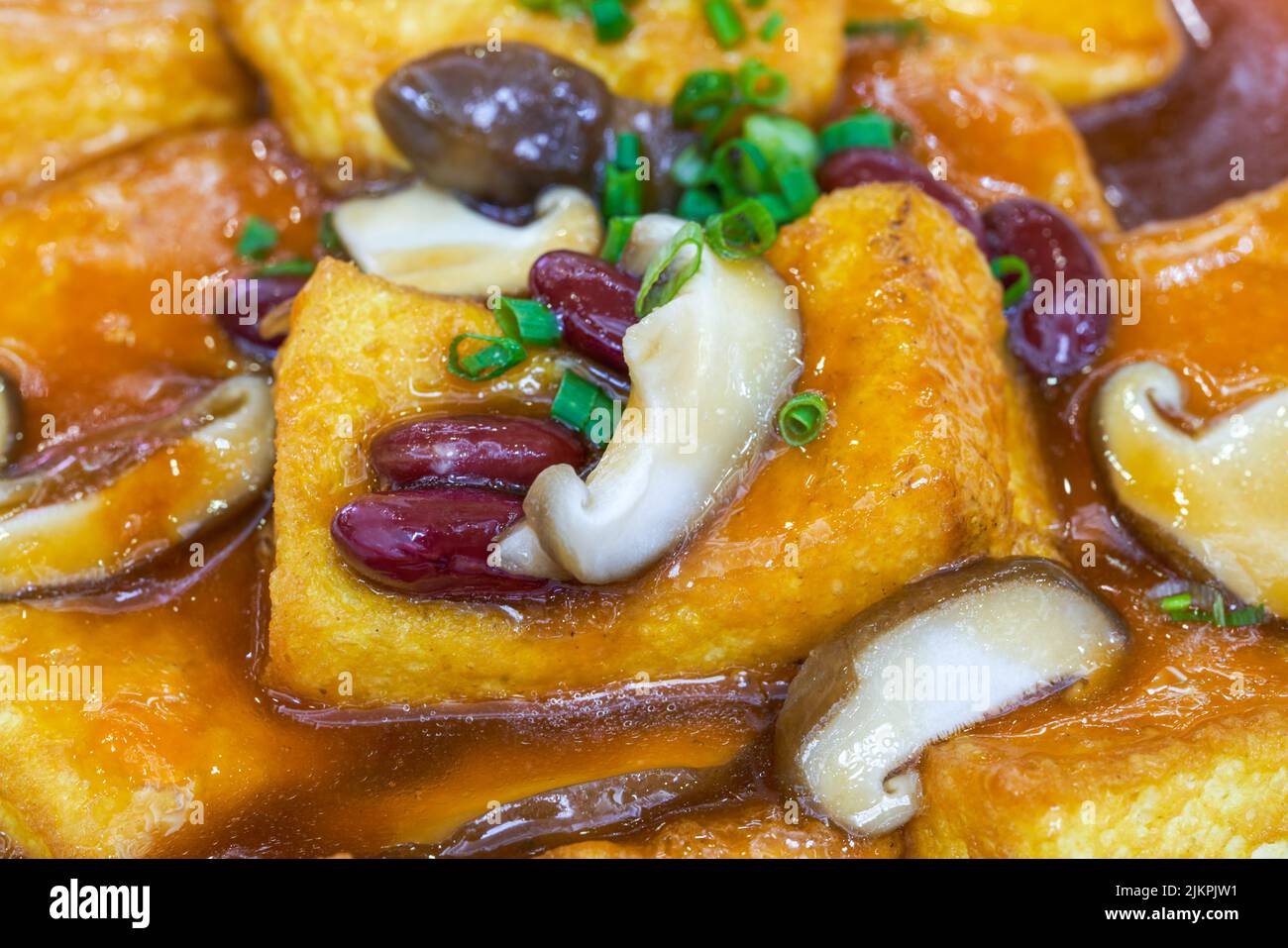 A delicious Chinese dish, home-cooked tofu in sauce Stock Photo - Alamy