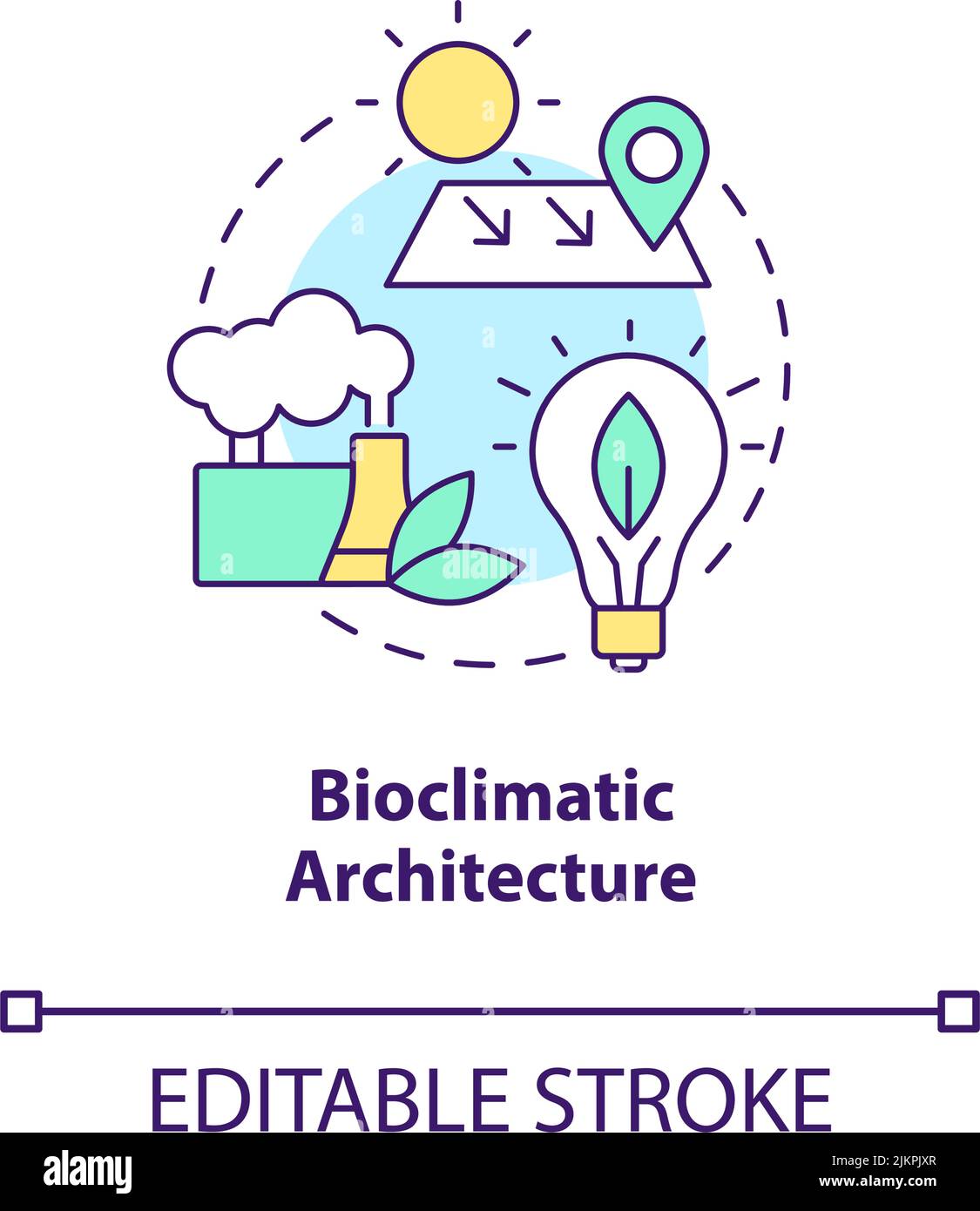 Bioclimatic architecture concept icon Stock Vector Image & Art - Alamy