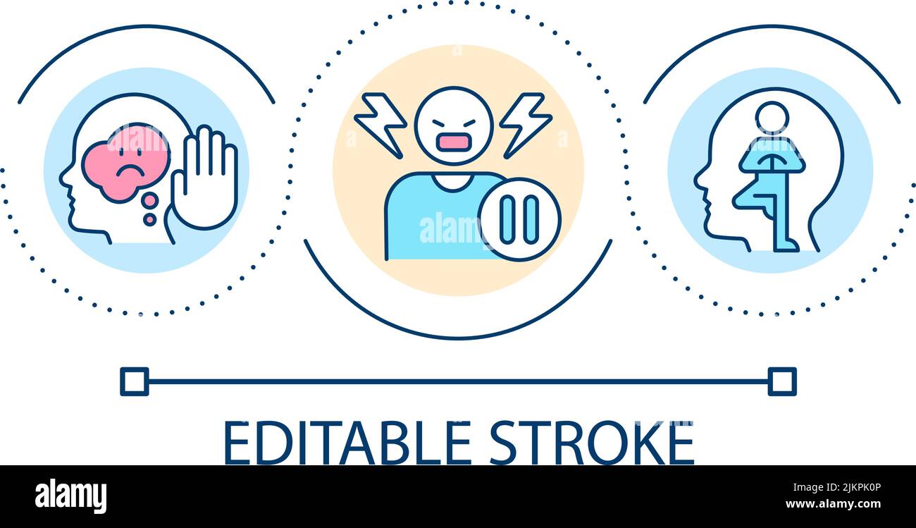 Control negative feelings loop concept icon Stock Vector Image & Art ...