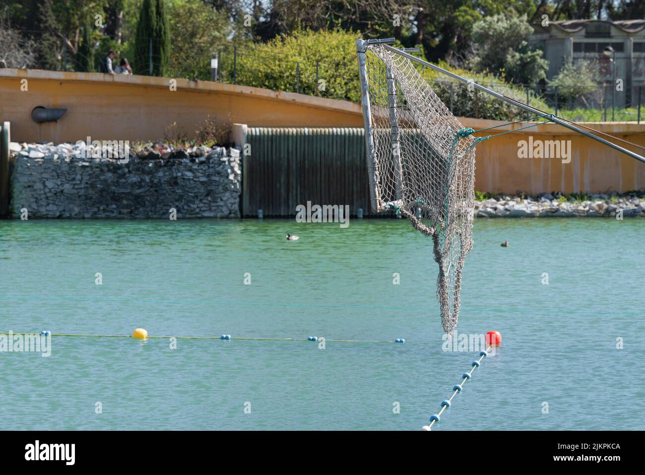 A water football net at the Jamor Game and Recreation Space in Lisbon ...