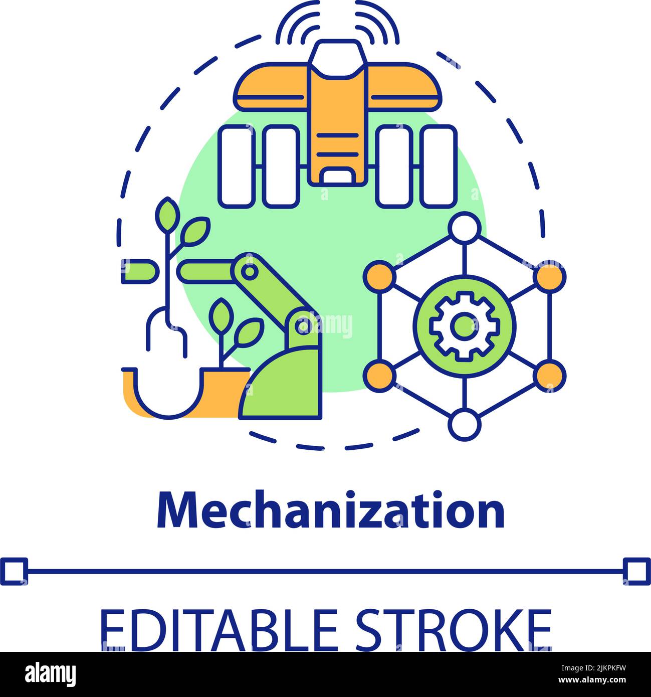 Mechanization concept icon Stock Vector Image & Art - Alamy