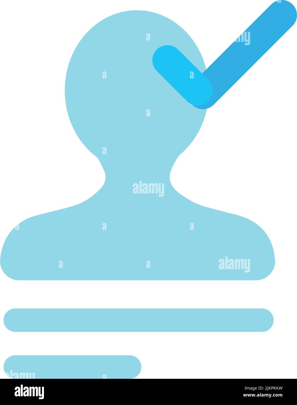 Approved candidate resume semi flat color vector icon Stock Vector ...