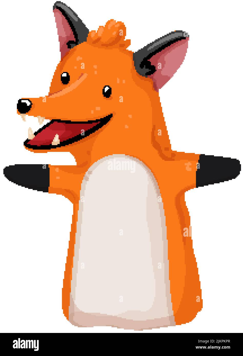 fox hand puppet cartoon vector illustration Stock Vector Image & Art ...