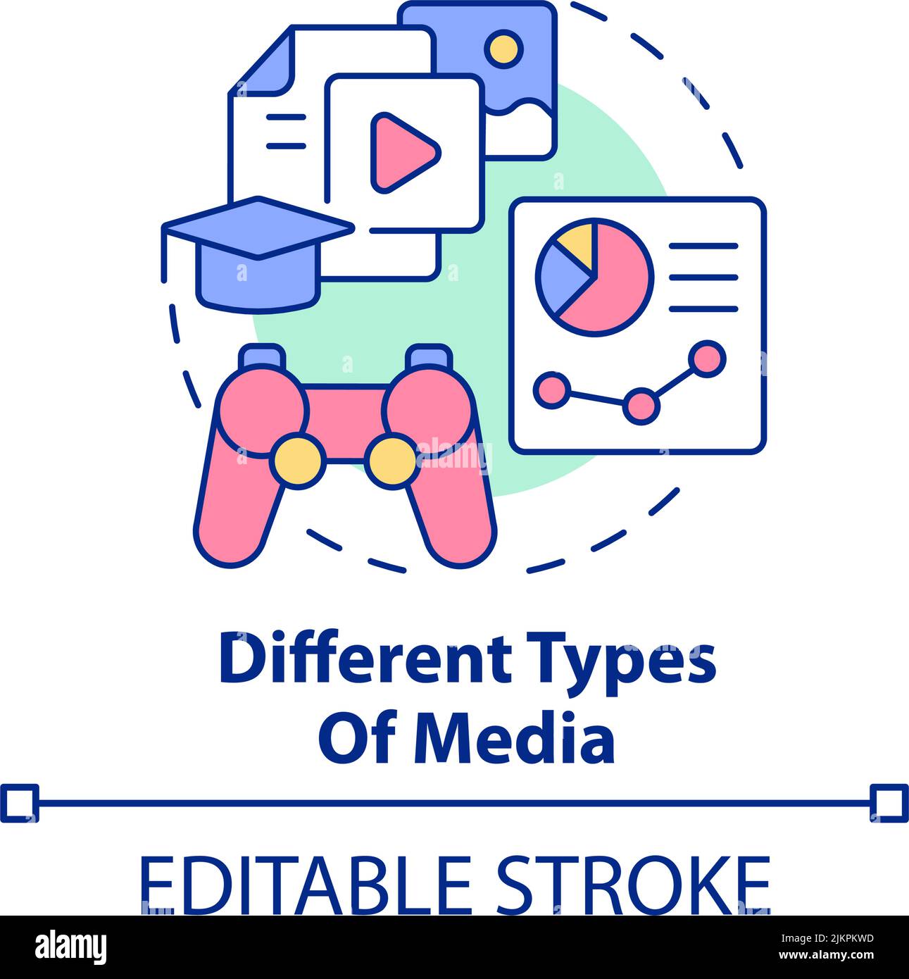 Different types of media concept icon Stock Vector Image & Art - Alamy