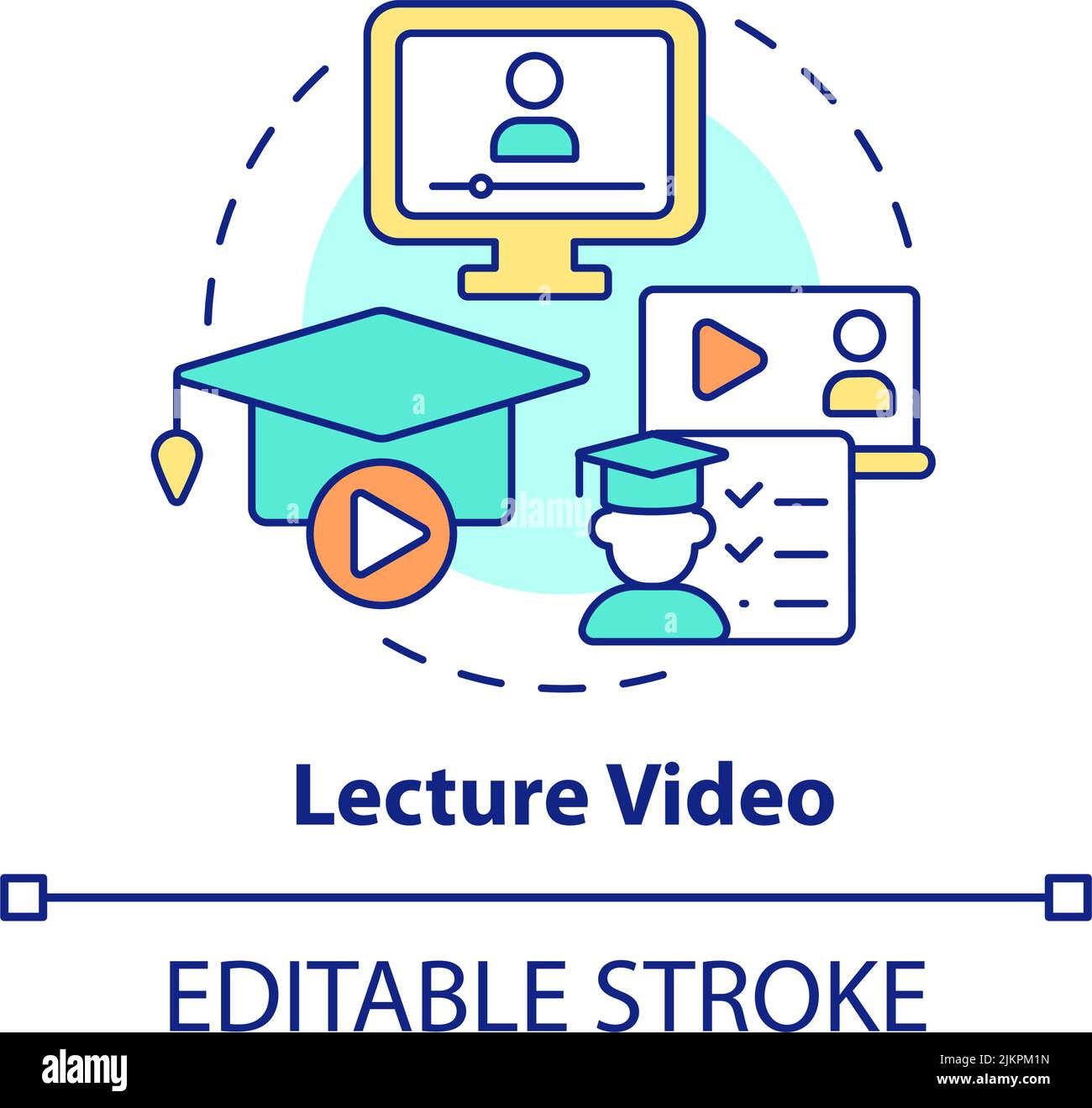 Lecture video concept icon Stock Vector Image & Art - Alamy