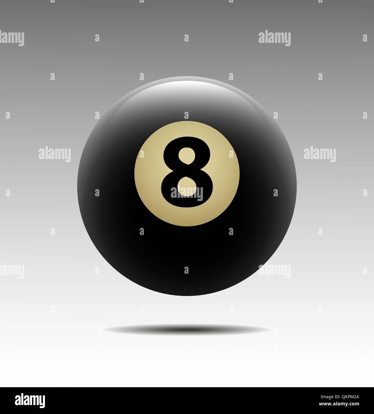 Vector color illustration with billiard ball Stock Vector Image & Art ...