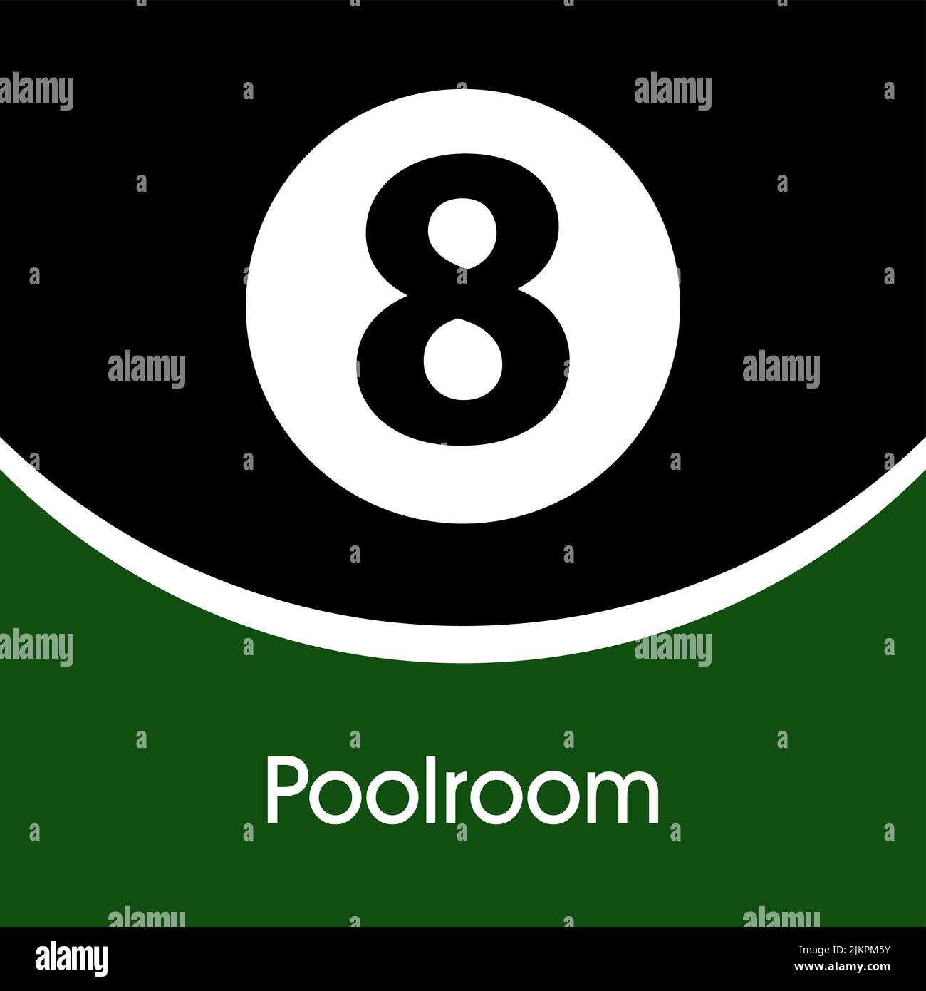 Vector color illustration with billiard ball Stock Vector Image & Art ...