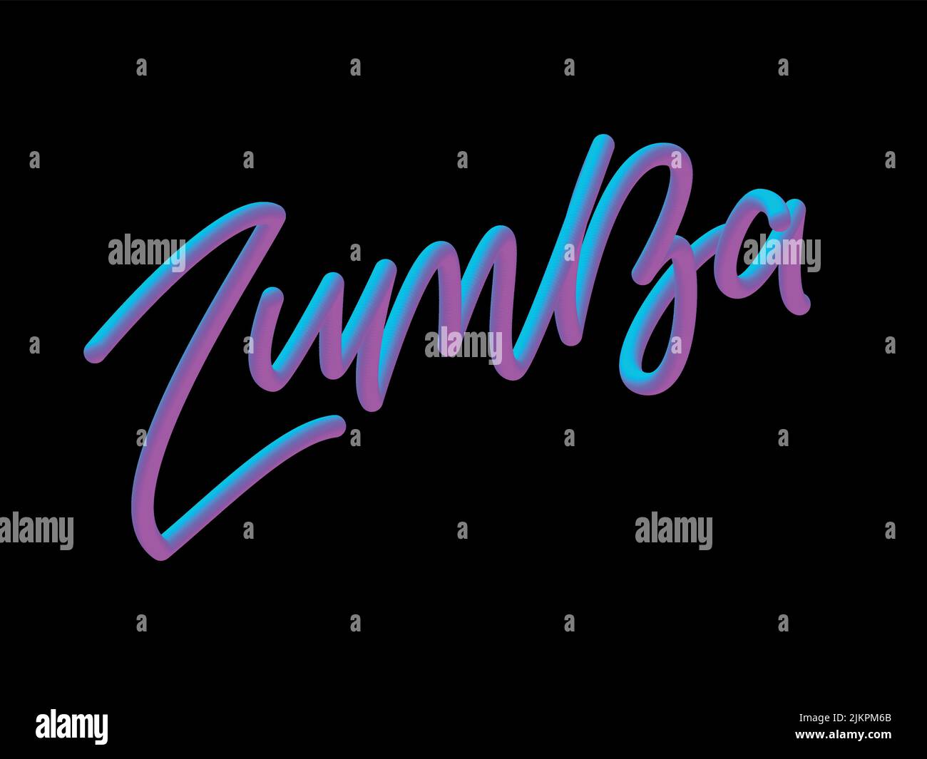 Zumba dance studio text. Calligraphy word banner design. Aerobic ...